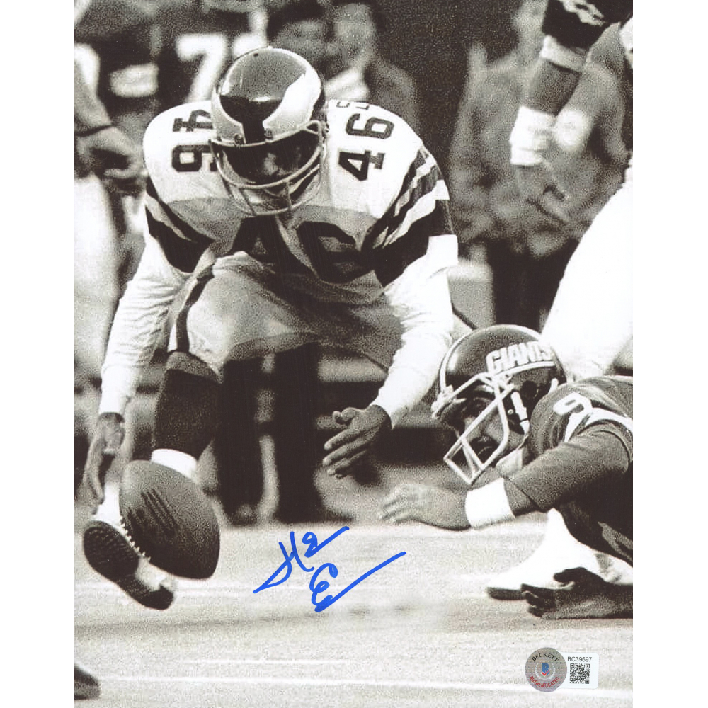 Herman Edwards Signed Eagles 8x10 Photo (Beckett COA) | Pristine Auction