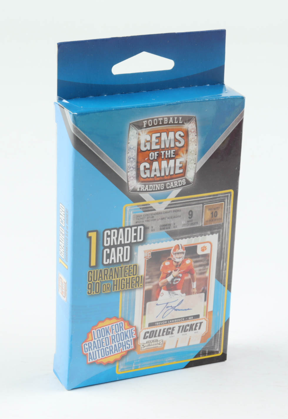 2021 Gems of the Game Football Hanger Box with (1) Graded Card ...