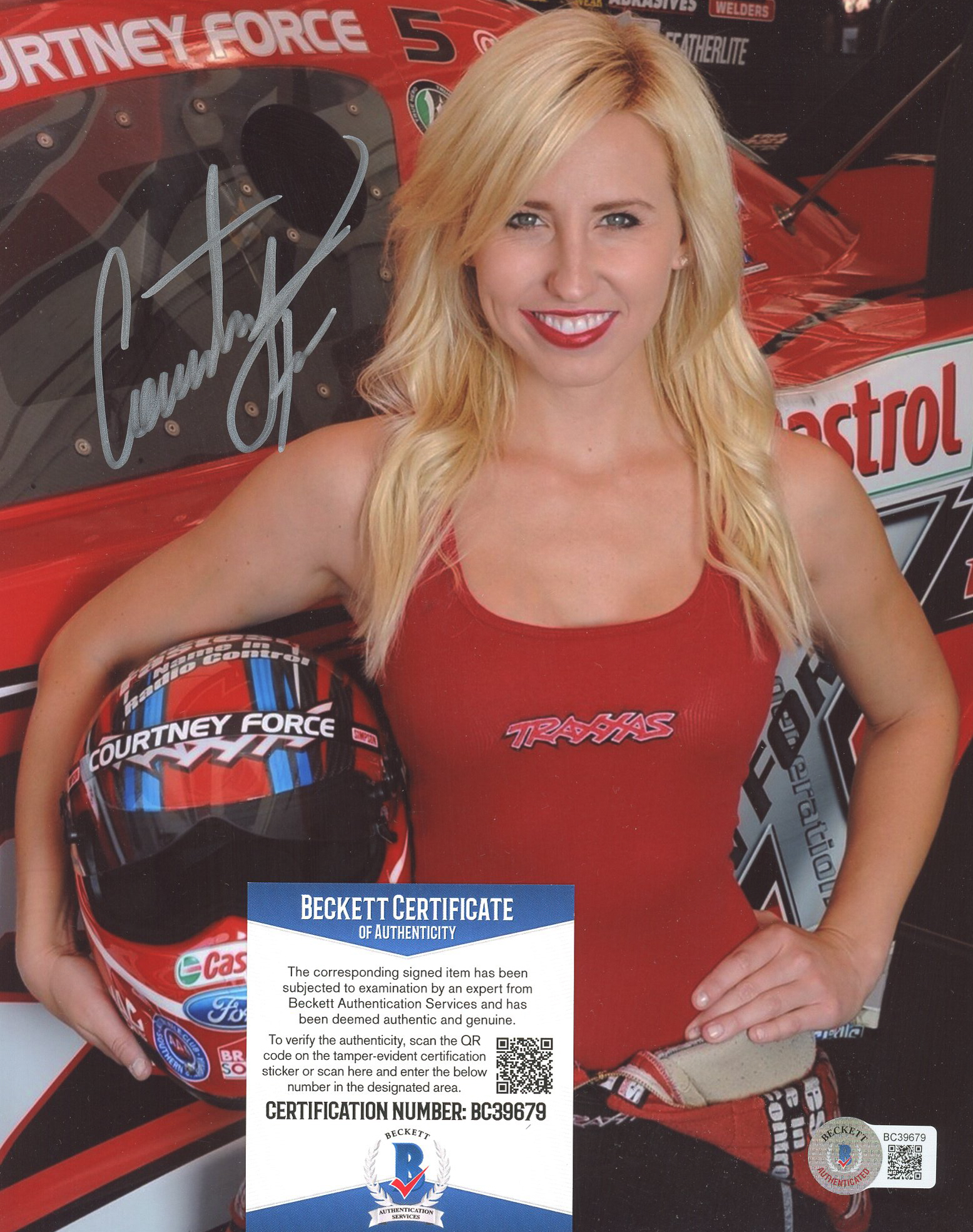 Courtney Force Signed 8x10 Photo (Beckett COA) | Pristine Auction