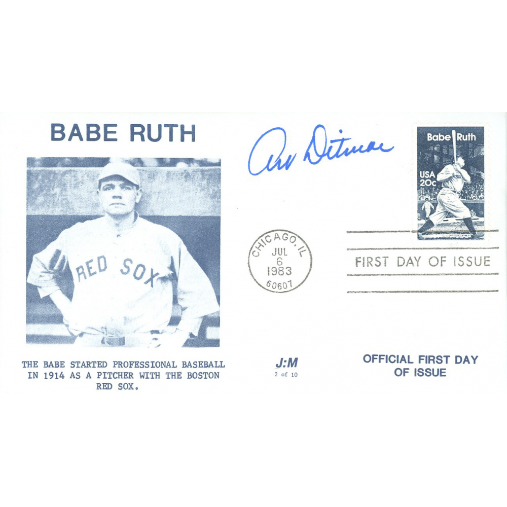 Art Ditmar Signed 1983 "Babe Ruth" FDC Envelope With Babe Ruth Postage ...