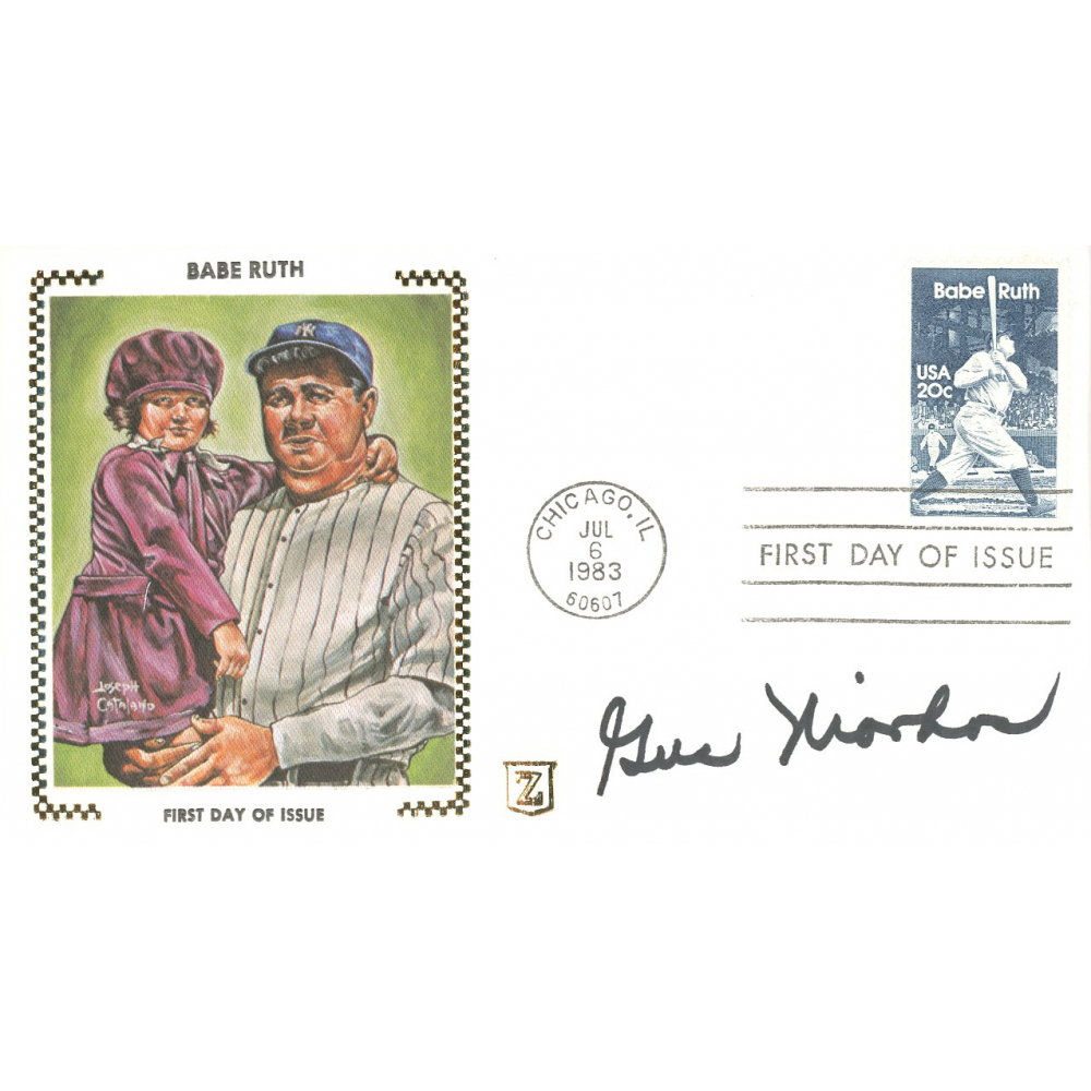 Gus Niarhos Signed 1983 "Babe Ruth" FDC Envelope With Babe Ruth Postage ...