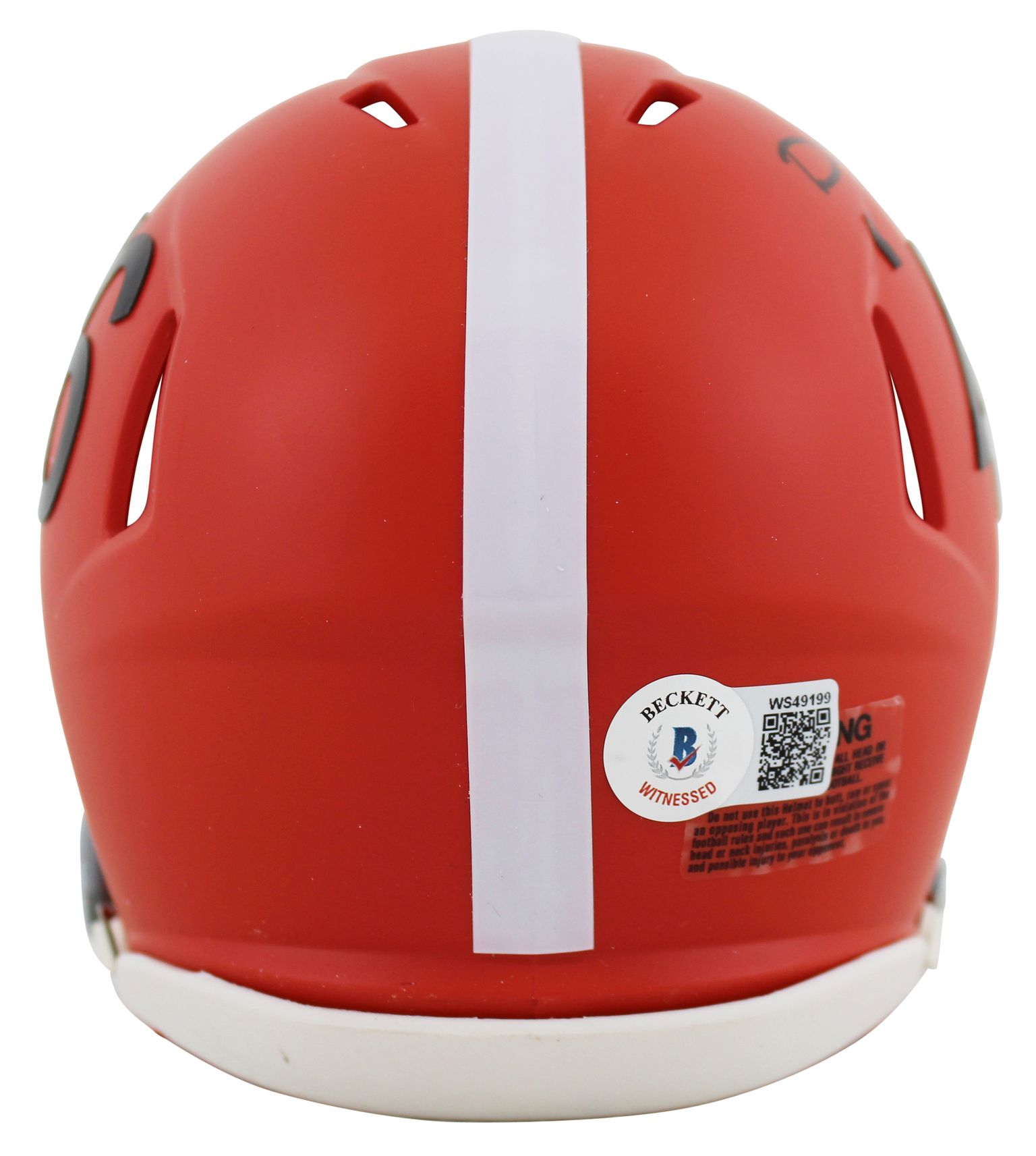 Denzel Ward Signed Browns Throwback Speed Mini Helmet (Beckett ...