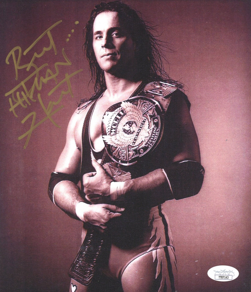 Brett "Hitman" Hart Signed WWE 8x10 Photo (JSA) | Barnebys