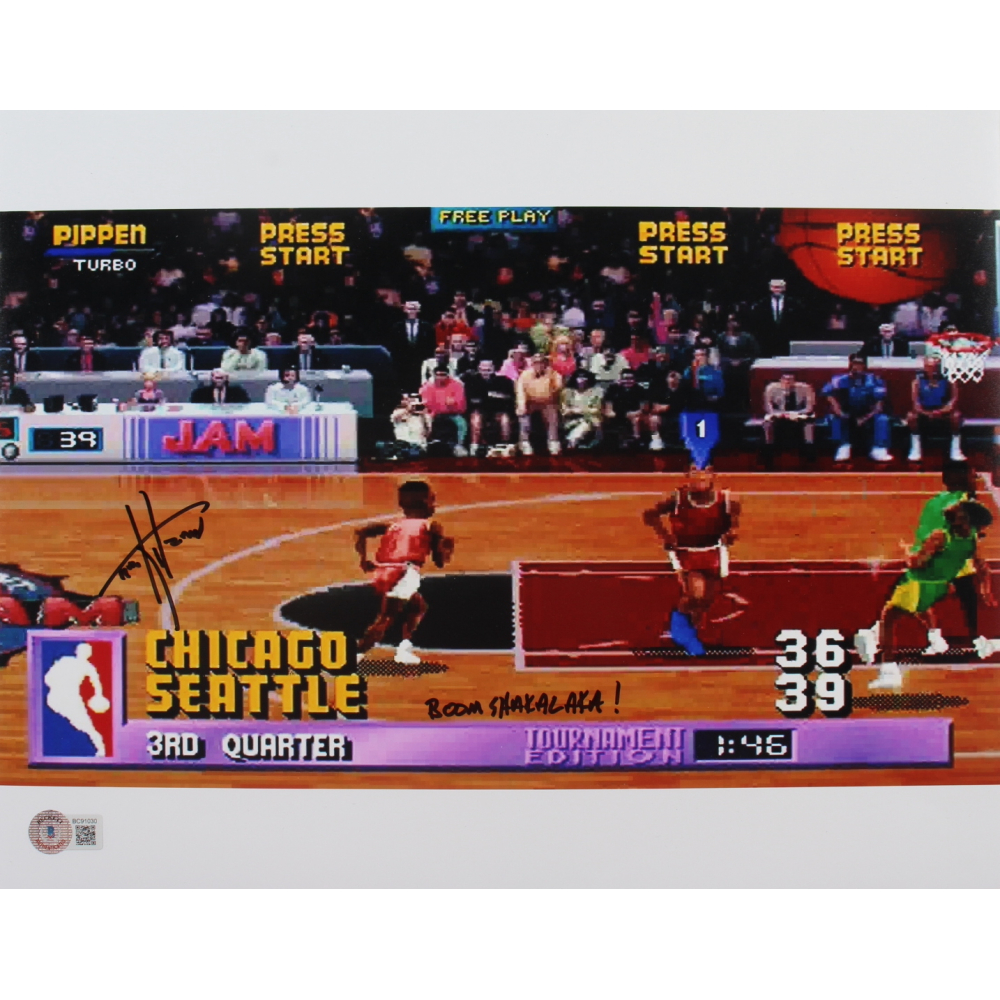 Tim Kitzrow Signed "NBA Jam" 11x14 Photo Inscribed "Boom Shakalaka ...
