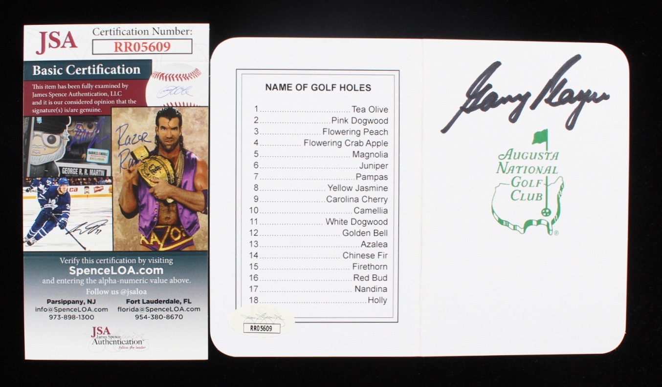Gary Player Signed Augusta National Golf Club Scorecard (JSA COA ...