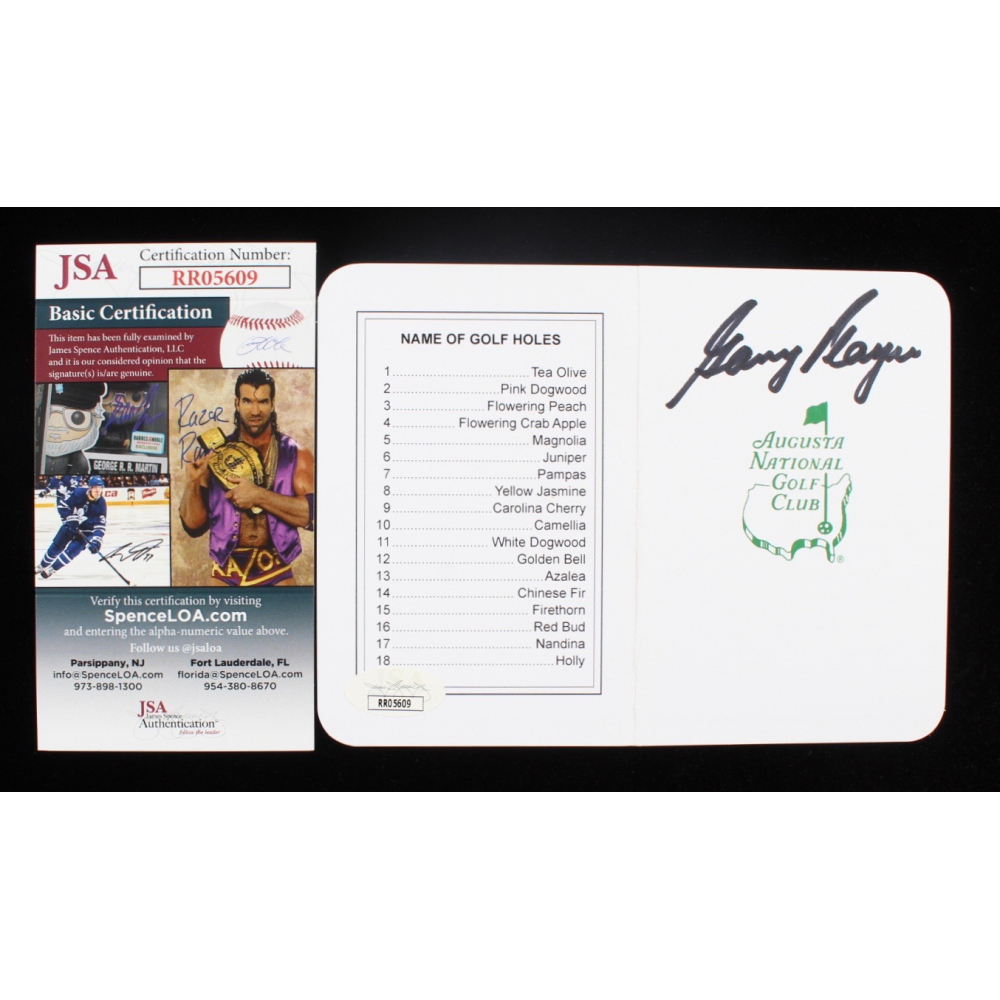 Gary Player Signed Augusta National Golf Club Scorecard (JSA COA ...