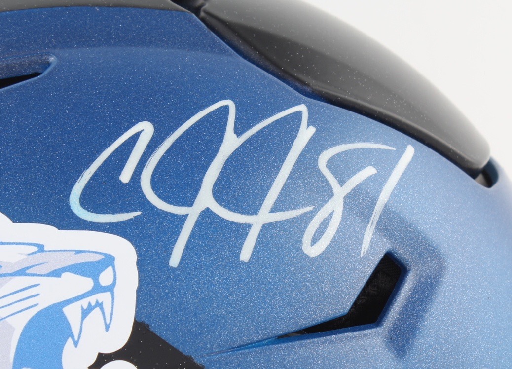 Calvin Johnson Signed Full-Size Authentic On-Field SpeedFlex Helmet ...