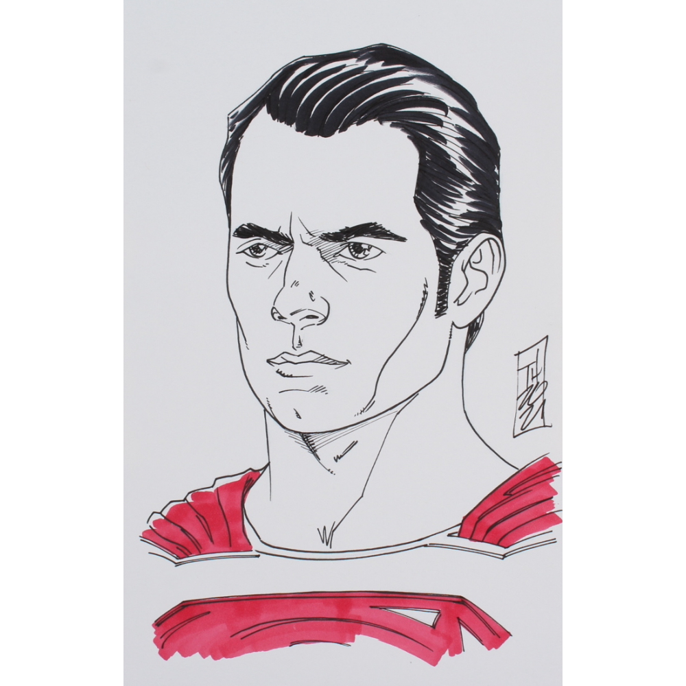 Tom Hodges - Superman - "Man of Steel" Signed ORIGINAL 5.5" x 8.5 ...