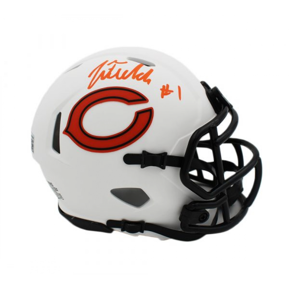 Justin Fields Signed Bears Lunar Eclipse Alternate Speed Mini Helmet ...