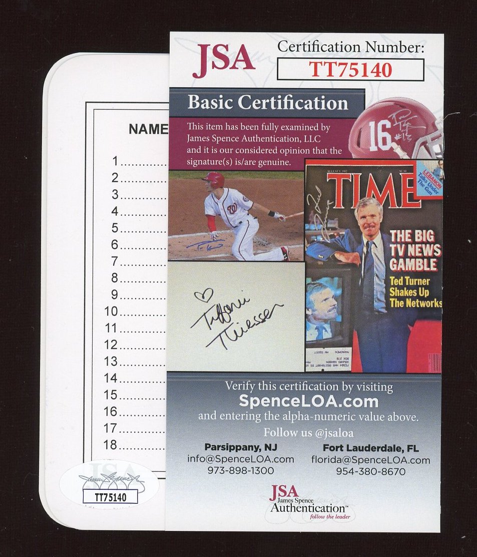 Gary Player Signed Augusta National Golf Club Scorecard (JSA COA ...