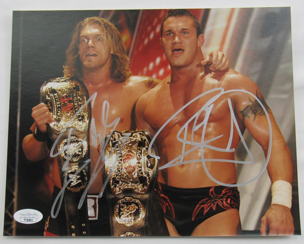 Randy Orton & Edge Signed WWE 8x10 Photo (JSA Hologram) | Pristine Auction