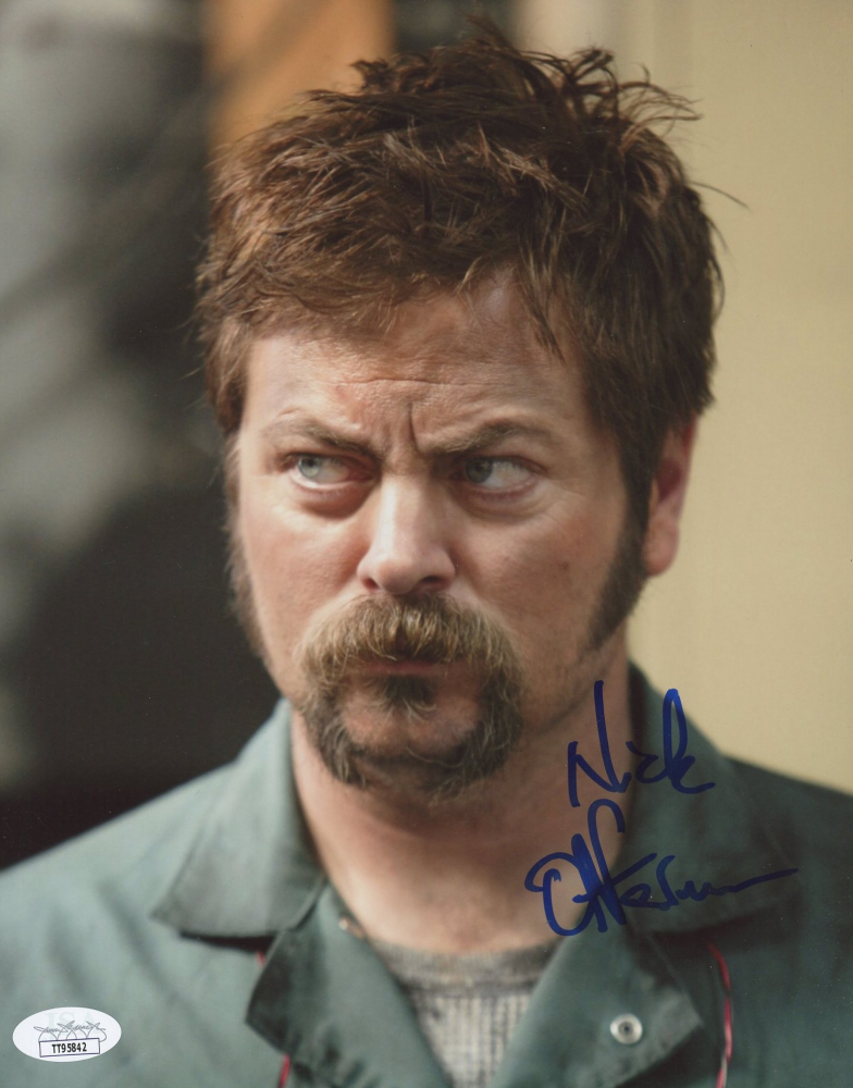 Nick Offerman Signed "American Body Shop" 8x10 Photo (JSA COA ...