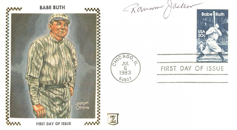 Ransom Jackson Signed 1983 "Babe Ruth" FDC Envelope With Babe Ruth ...