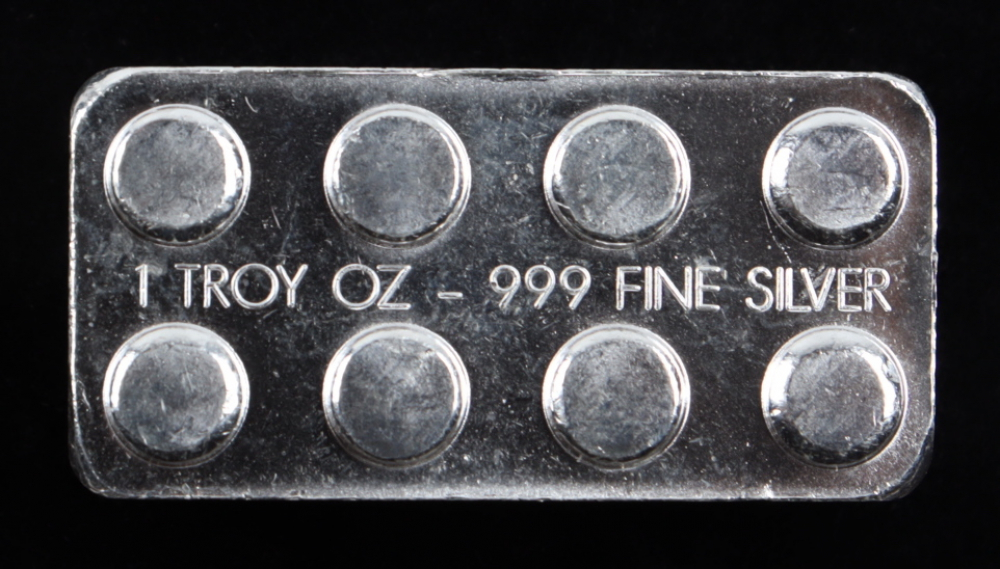 1 Troy oz .999 Fine Silver Lego Bullion Bar | Pristine Auction