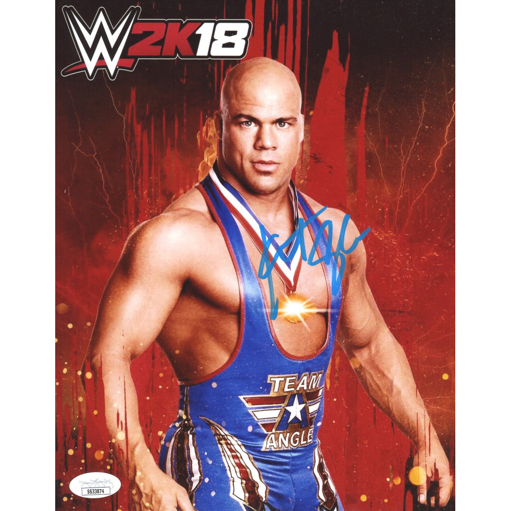 Kurt Angle Signed WWE 8x10 Photo (JSA COA) | Pristine Auction