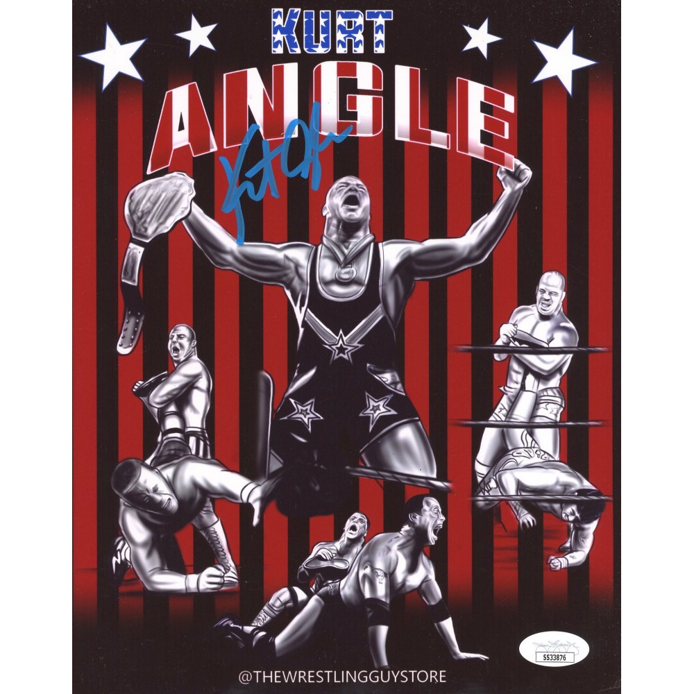 Kurt Angle Signed WWE 8x10 Photo (JSA COA) | Pristine Auction