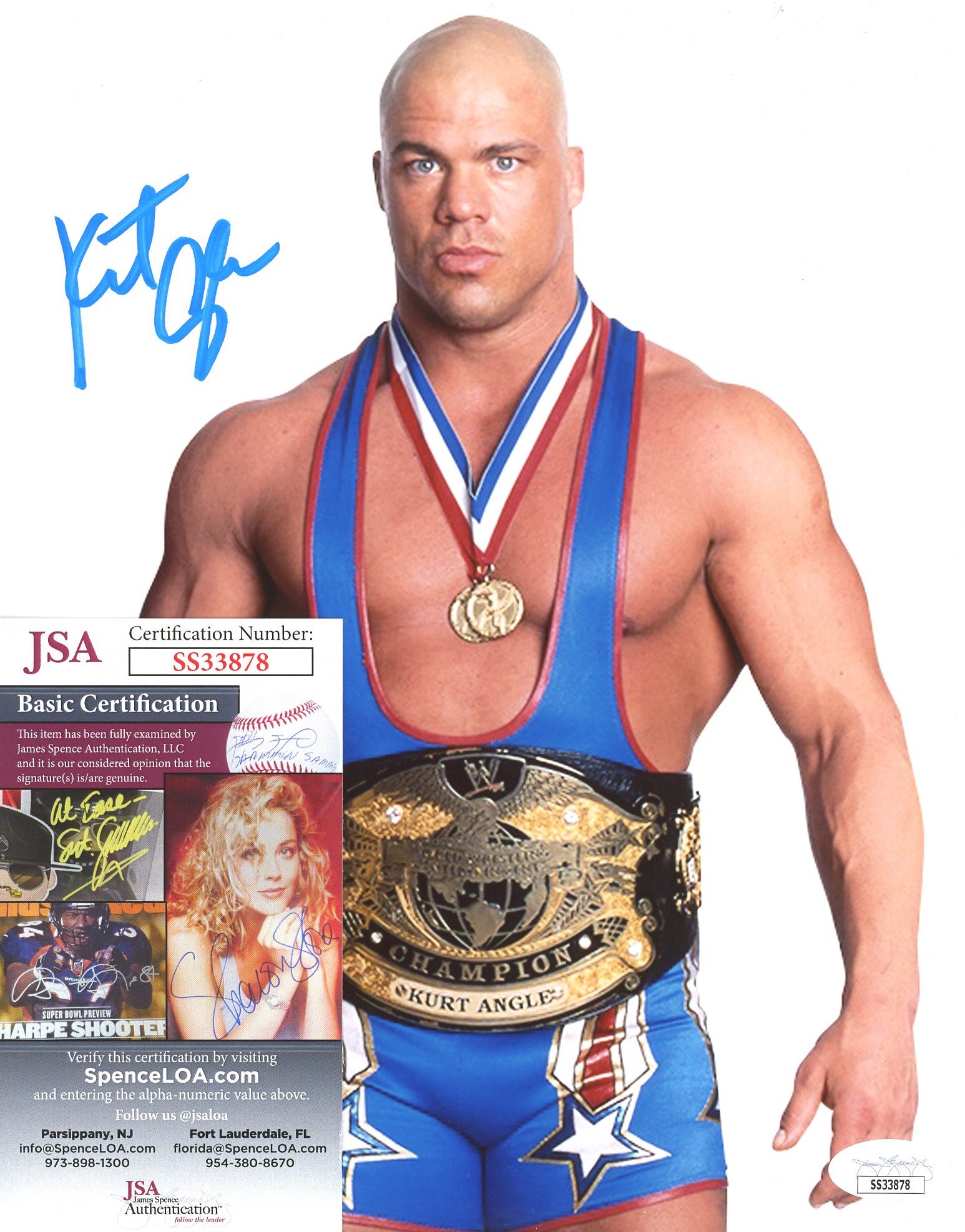 Kurt Angle Signed WWE 8x10 Photo (JSA) | Pristine Auction