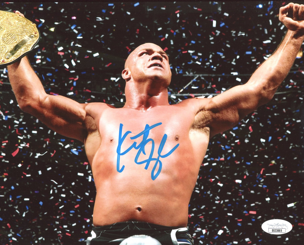 Kurt Angle Signed WWE 8x10 Photo (JSA COA) | Pristine Auction