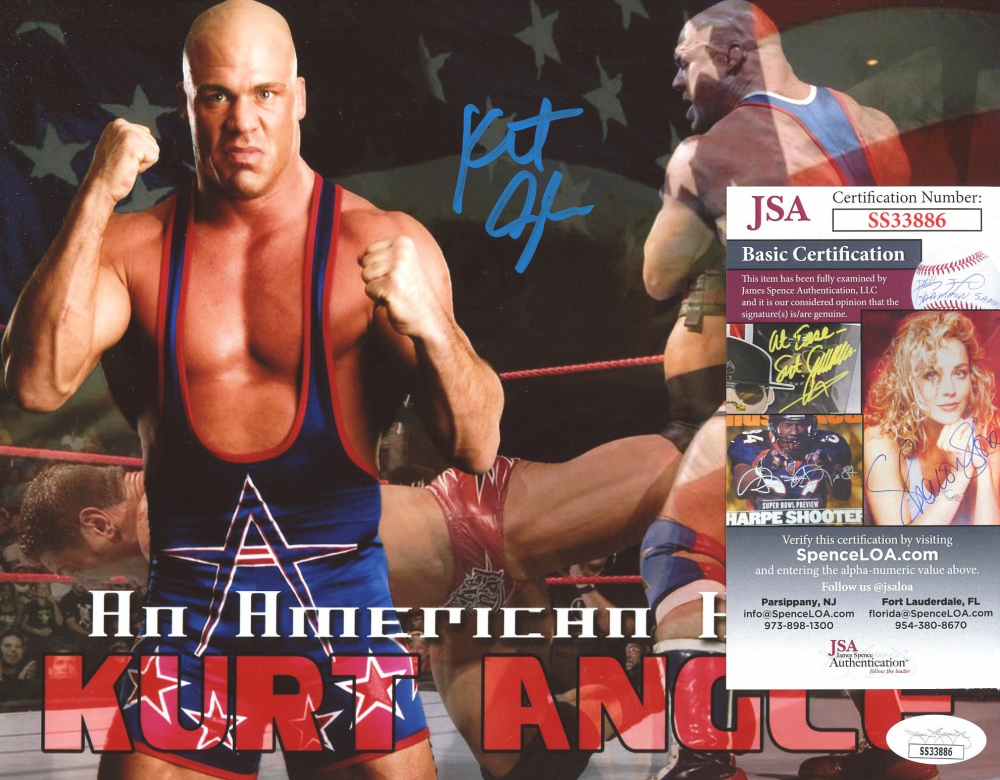 Kurt Angle Signed WWE 8x10 Photo (JSA COA) | Pristine Auction