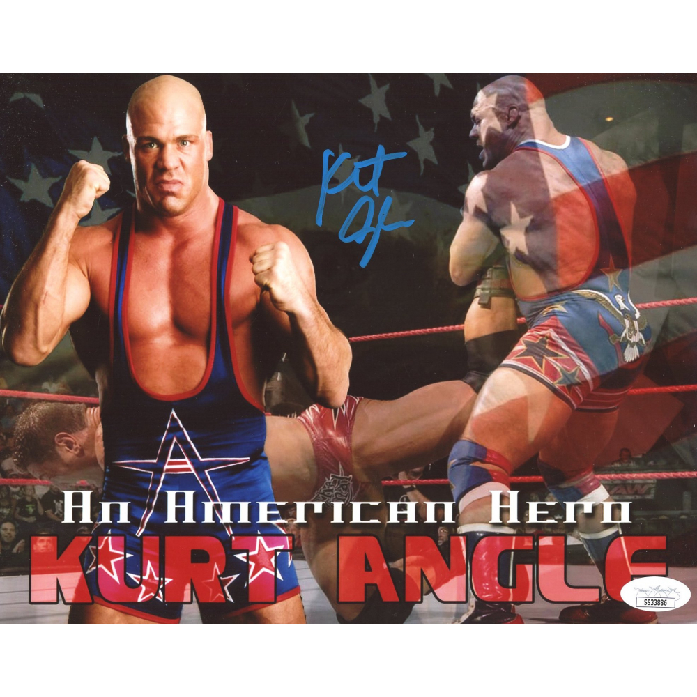 Kurt Angle Signed WWE 8x10 Photo (JSA COA) | Pristine Auction