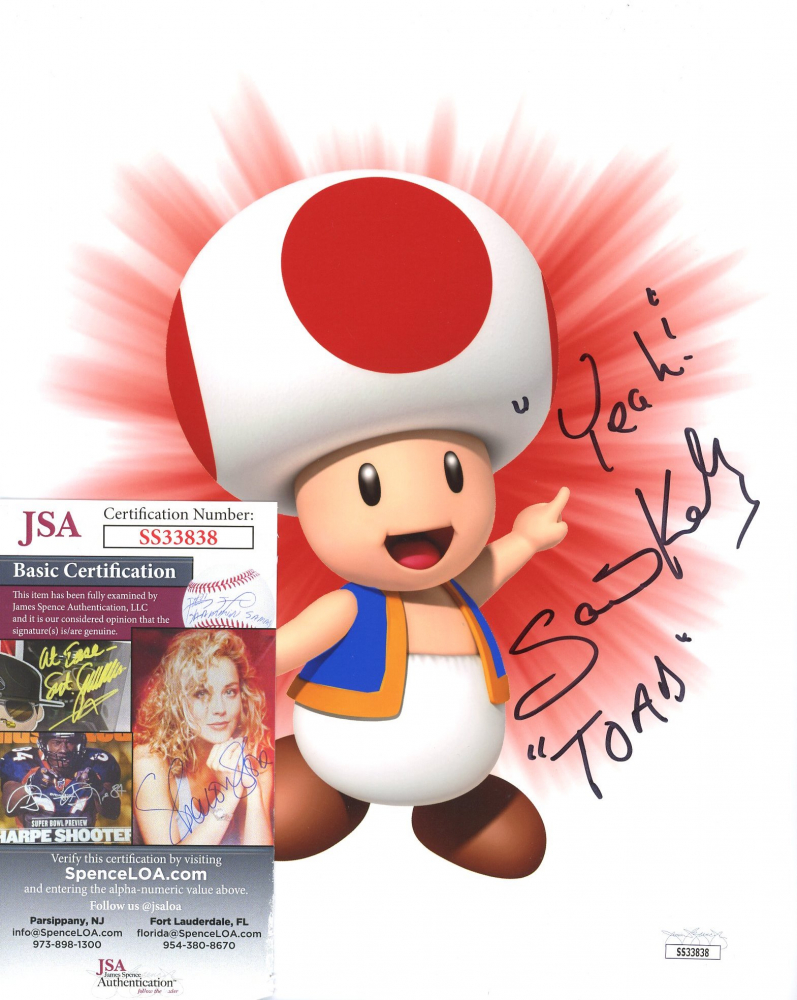 Samantha Kelly Signed "Super Mario" 8x10 Photo Inscribed "Toad" & "Yeah" (JSA COA) | Pristine ...