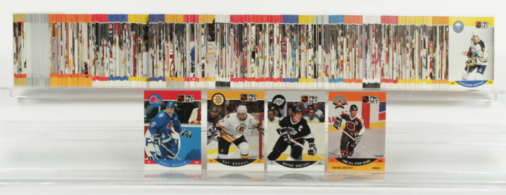 1990-91 Pro Set Hockey Series 1 Complete Set Of (405) Cards With Paul Gillis #246B, Ray Bourque ...