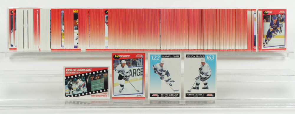 1991-92 Score Canadian Bilingual Series 1 Complete Set of (330) Cards With Wayne Gretzky #303 ...