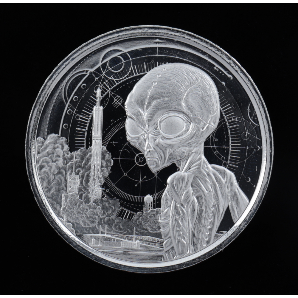 2021 1 oz Ghana Alien Silver Coin | Pristine Auction