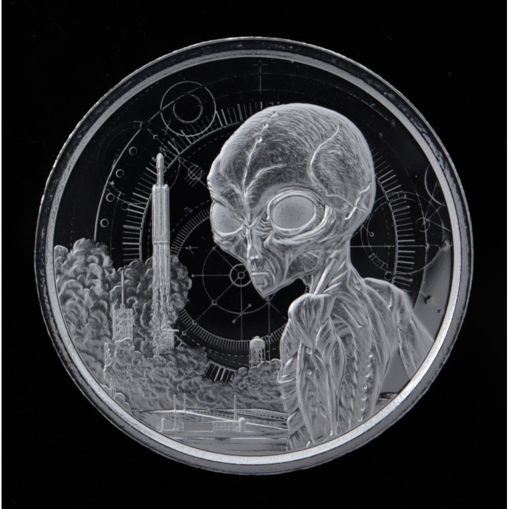 2021 1 oz Ghana Alien Silver Coin | Pristine Auction