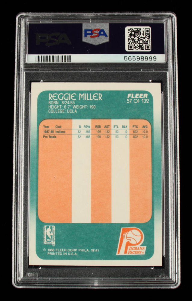 Reggie Miller 1988-89 Fleer #57 RC (PSA 7) | Pristine Auction