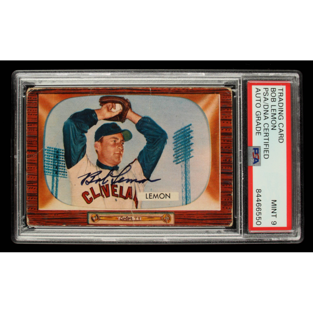 Bob Lemon Signed 1955 Bowman #191 (PSA Encapsulated) | Pristine Auction