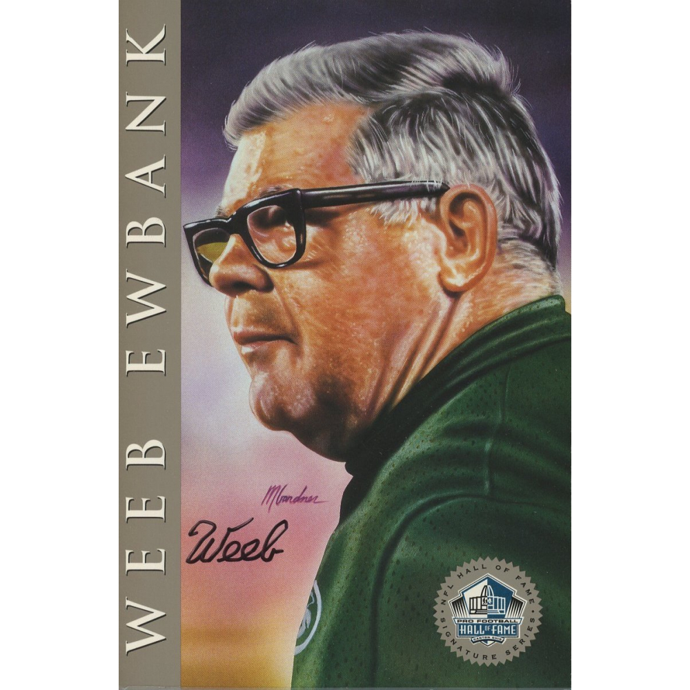 Weeb Ewbank Signed LE 4x6 1998 Football Hall of Fame Bust Card ...