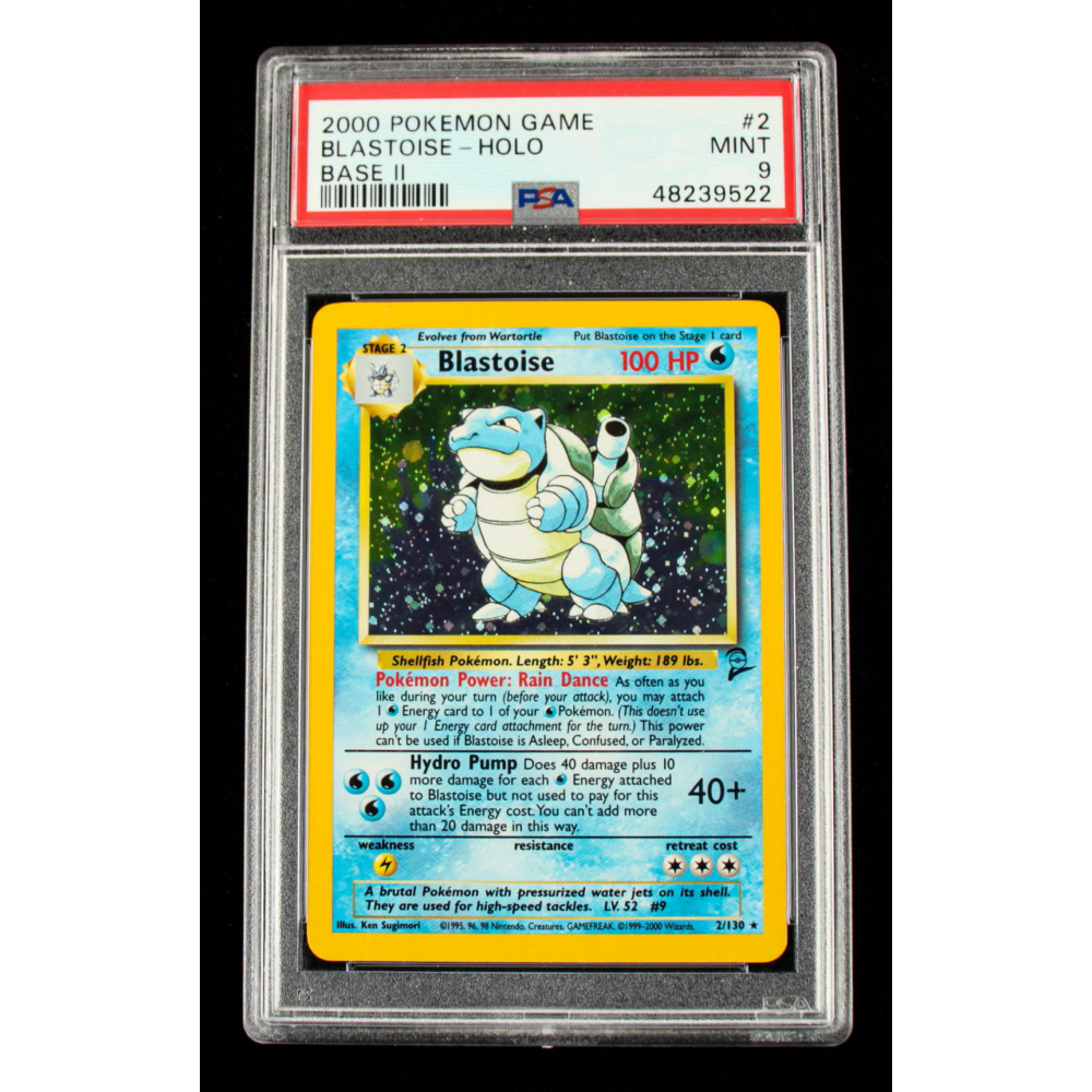 Blastoise 1999 Pokemon Base #2 Holo (PSA 9) | Pristine Auction