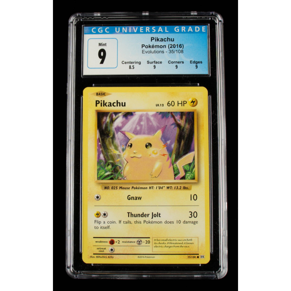 Pikachu 2016 Pokemon Evolutions #35 (CGC 9) | Pristine Auction
