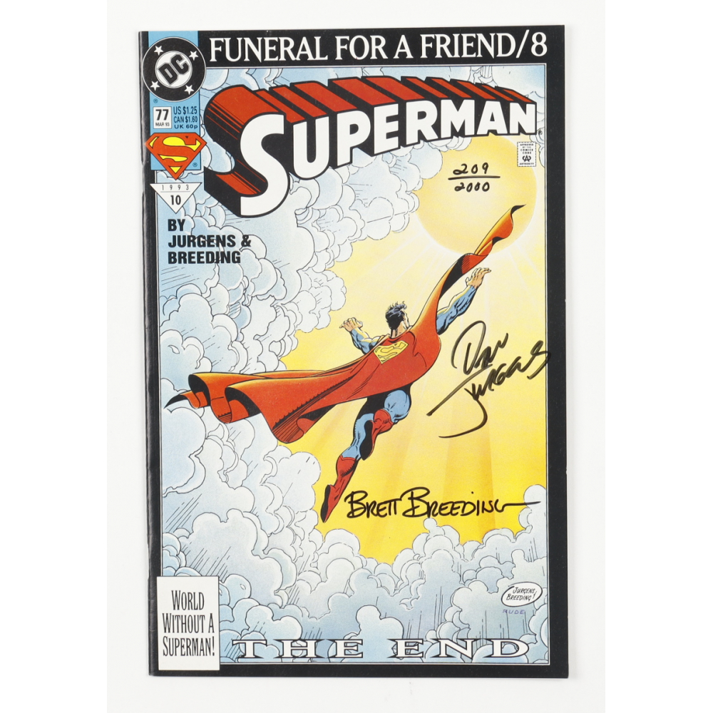 Brett Breeding & Dan Jurgens Signed LE 1993 "Superman" Issue #77 DC ...