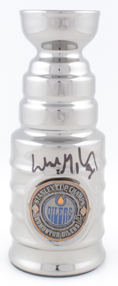 Wayne Gretzky Signed Oilers 1985 Stanley Cup Champions Replica Trophy ...