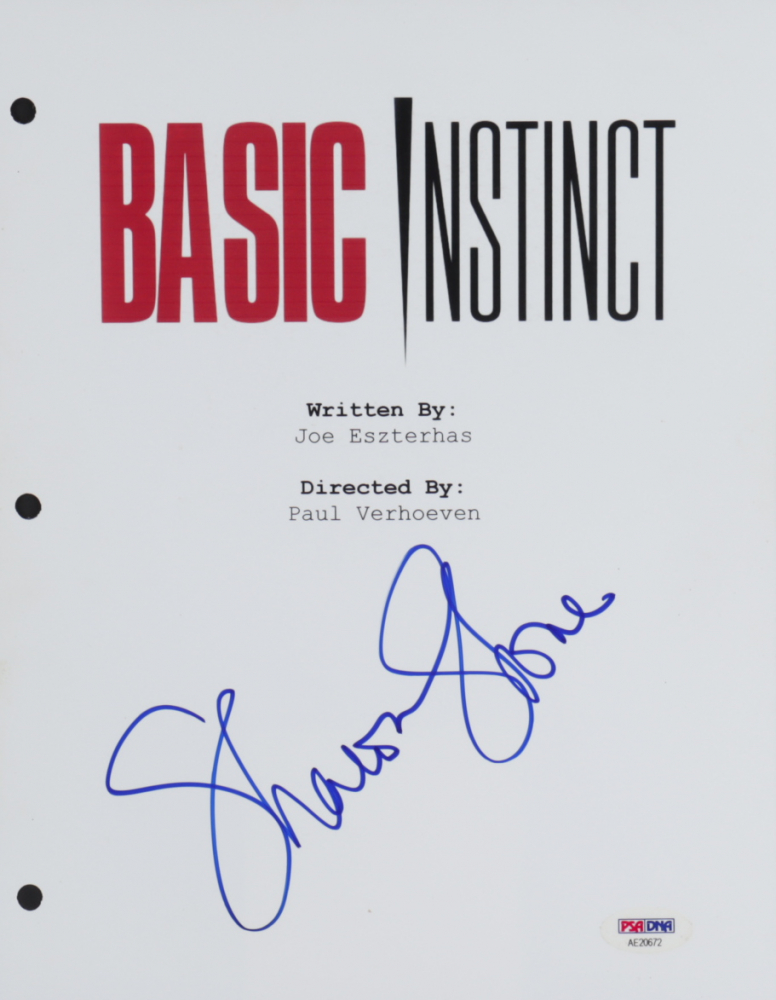 Sharon Stone Signed "Basic Instinct" Movie Script Cover (PSA ...