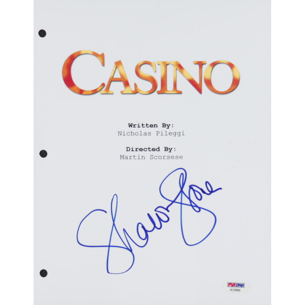 Sharon Stone Signed "Casino" Movie Script Cover (PSA Hologram ...