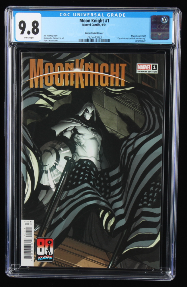 2021 "Moon Knight" Issue #1 Variant Cover Marvel Comic Book (CGC 9.8 ...