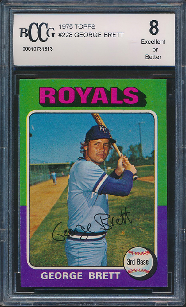 George Brett 1975 Topps #228 RC (BCCG 8) | Pristine Auction
