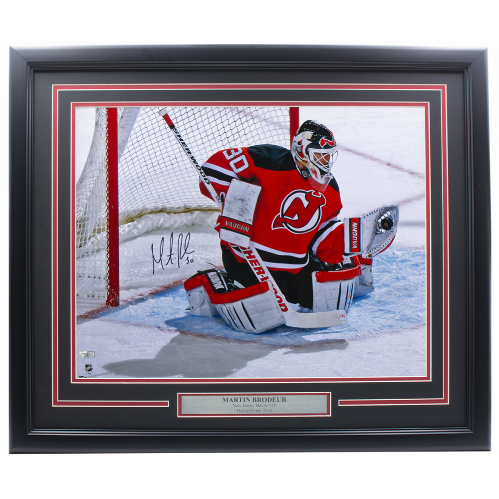 Martin Brodeur Signed Devils Custom Framed Photo Display (Fanatics ...