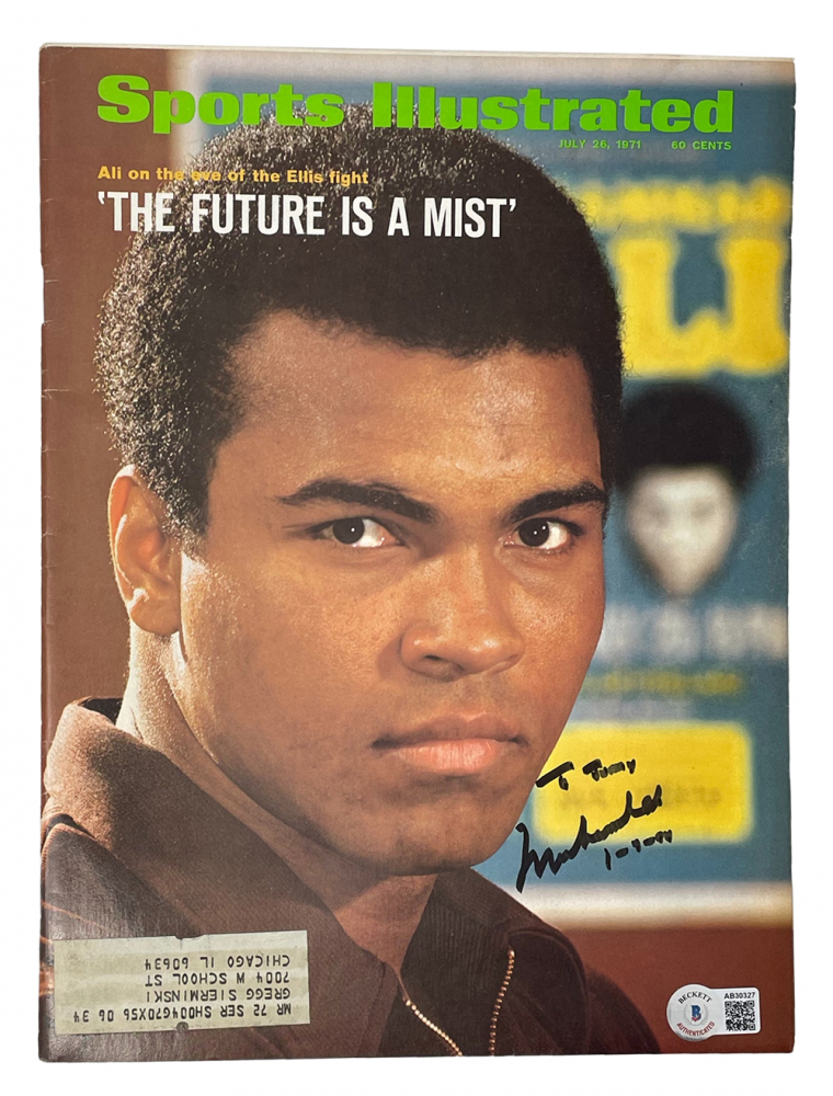Muhammad Ali Signed 1971 Sports Illustrated Magazine with Inscription (Beckett) | Pristine Auction