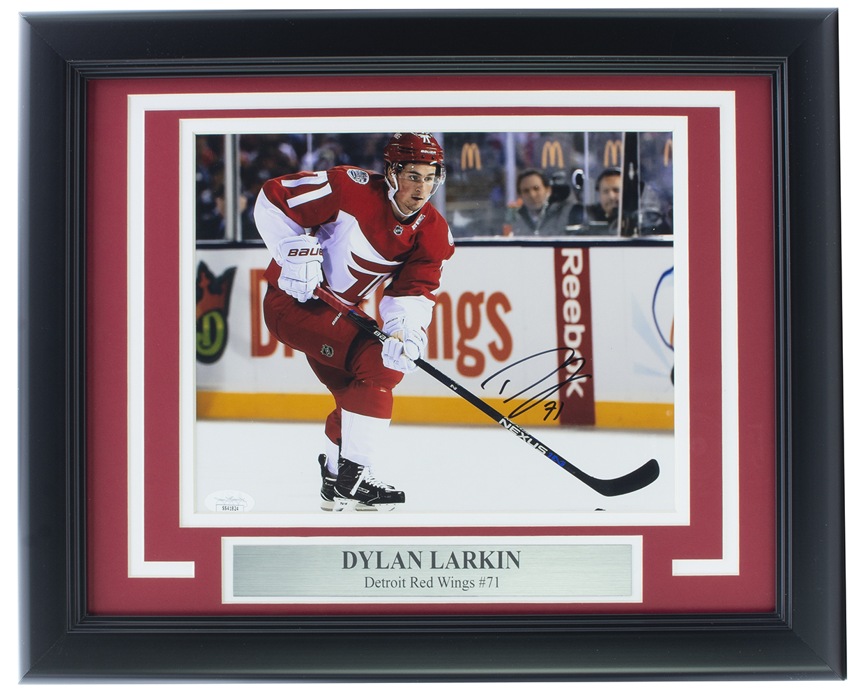 Dylan Larkin Signed Red Wings 11x14 Custom Framed Photo Display (JSA ...