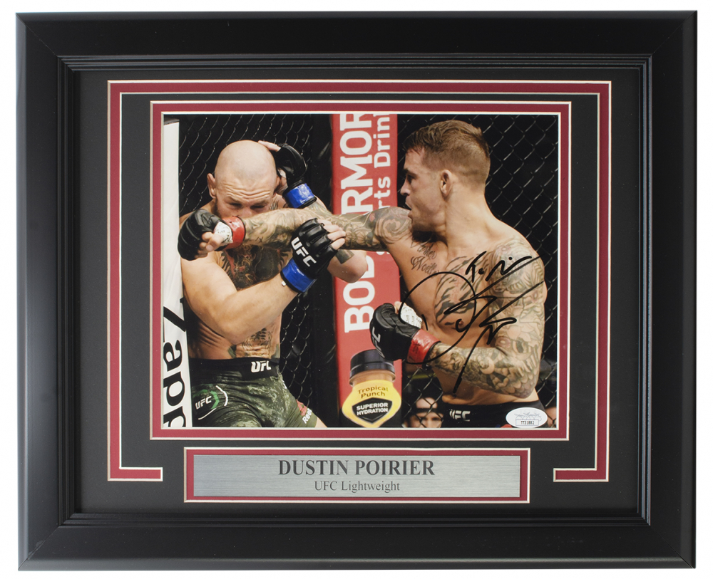 Dustin Poirier Signed 11x14 Custom Framed Photo Display Inscribed "The ...