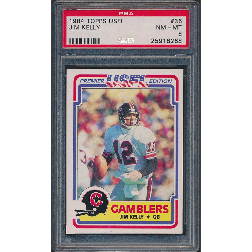 Jim Kelly 1984 Topps USFL #36 XRC (PSA 8) | Pristine Auction