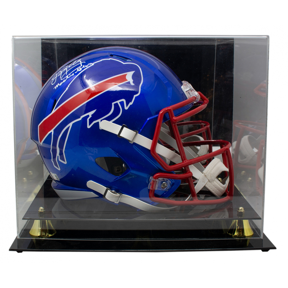 Jim Kelly Signed Bills Full-Size Flash Alternate Speed Helmet Inscribed ...