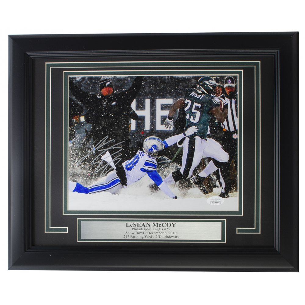 LeSean McCoy Signed Eagles 11x14 Custom Framed Photo Display (JSA ...