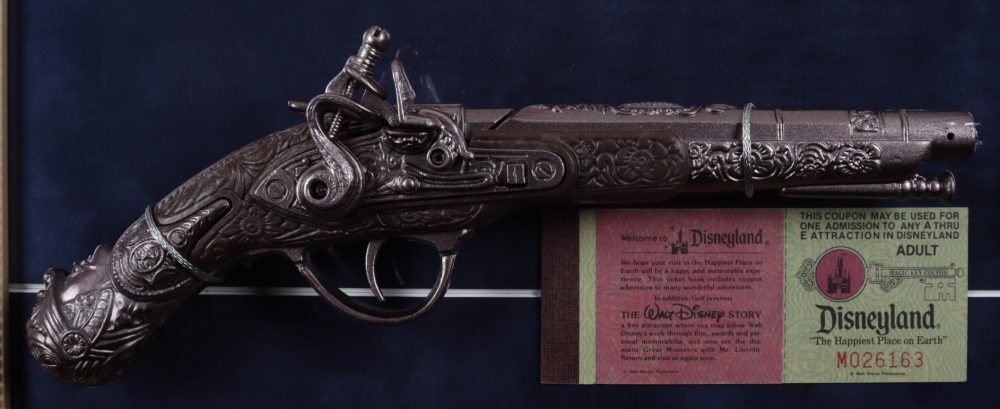 "Pirates of the Caribbean" 15x26 Custom Framed Display with Disneyland ...