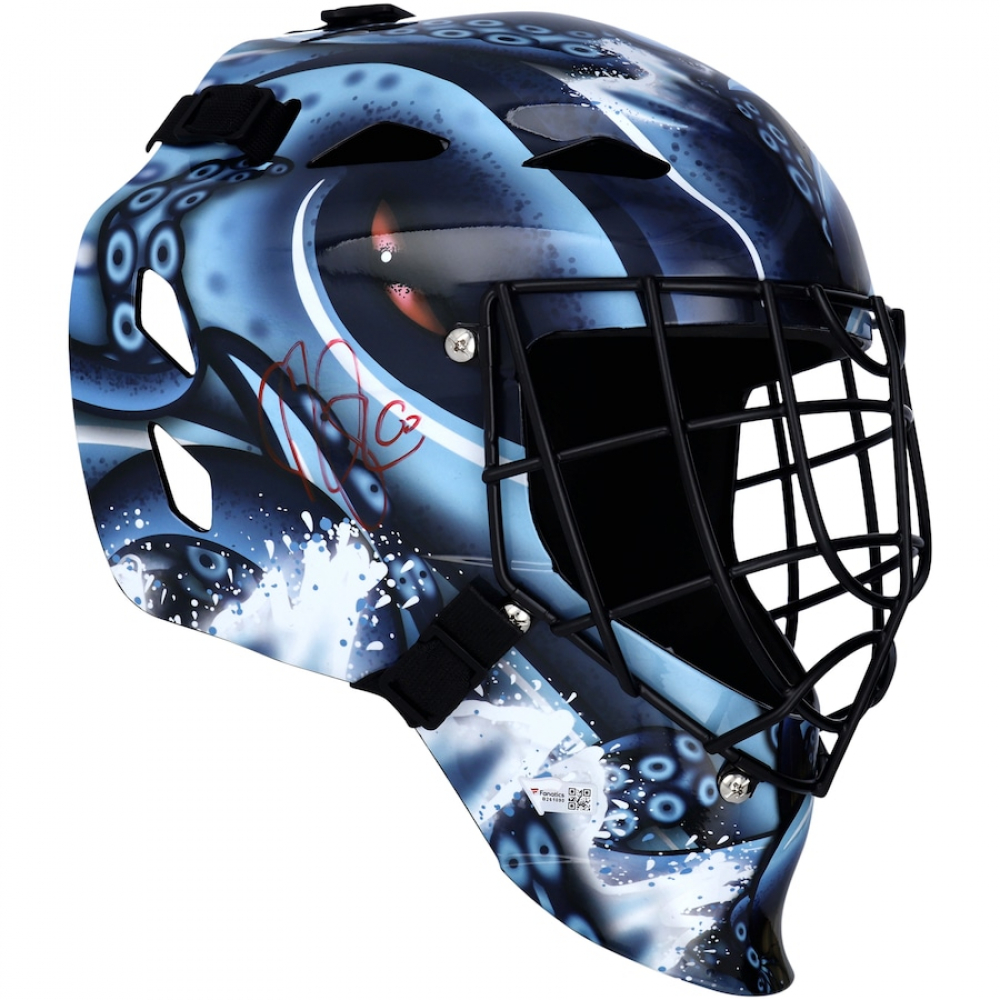 Chris Driedger Signed Kraken Full-Size Goalie Mask (Fanatics Hologram ...