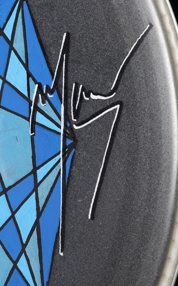 "Hinder" Drumhead Band-Signed by (5) with Joe "Blower" Garvey, Cody ...